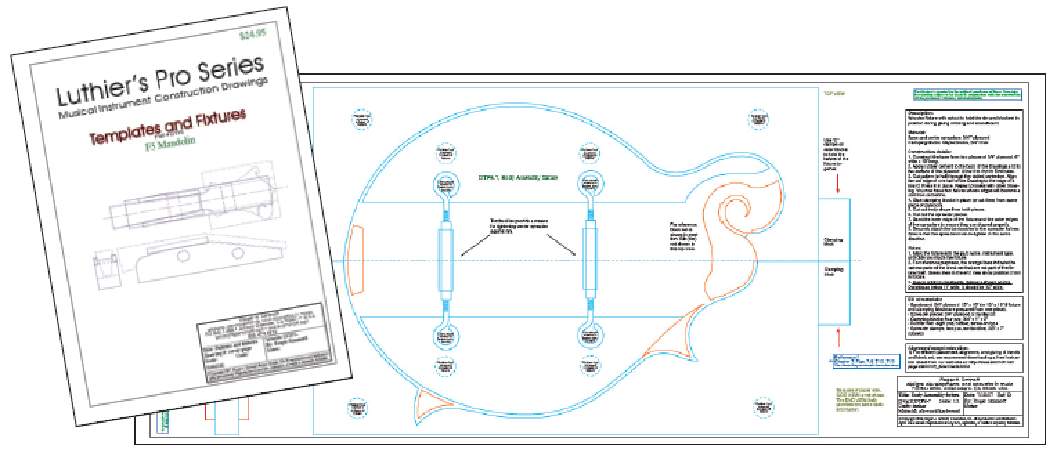 F5 mandolin construction drawings (blueprints) fixtures and templates ...
